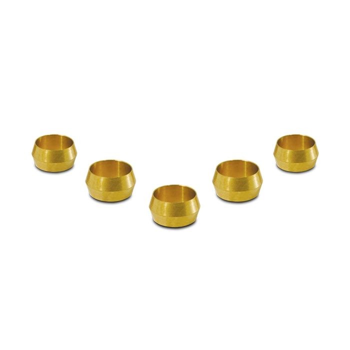 Vibrant Performance 1/4in Brass Olive Inserts Pack of 5