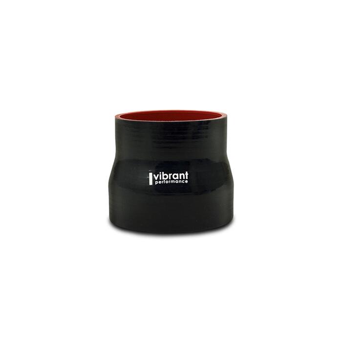Vibrant Performance Black 3in I.D. x 3 1/4in I.D. x 3in Reducer Coupler