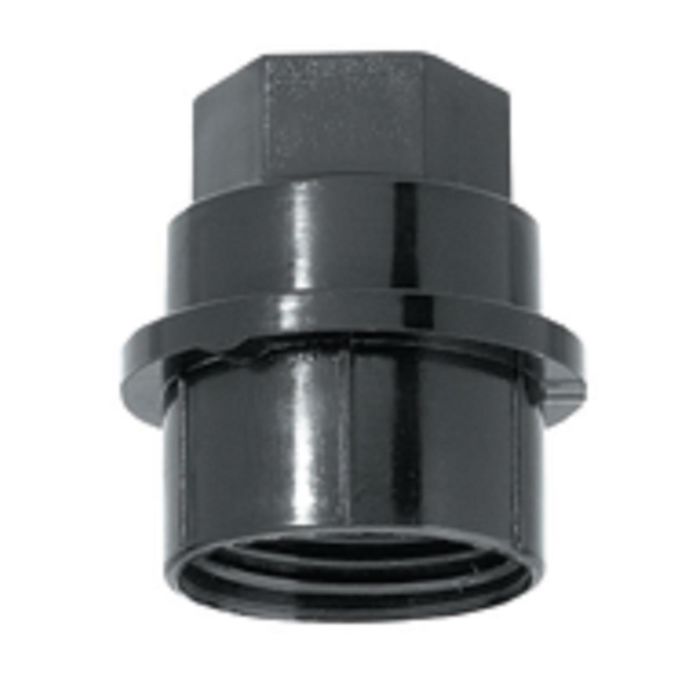 White Knight 3 4in Hex Dual Thread Black Wheel Nut Cap