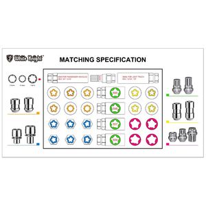 White Knight Key Assortment Kit for AutoZone Wheel Locks, 27 Piece