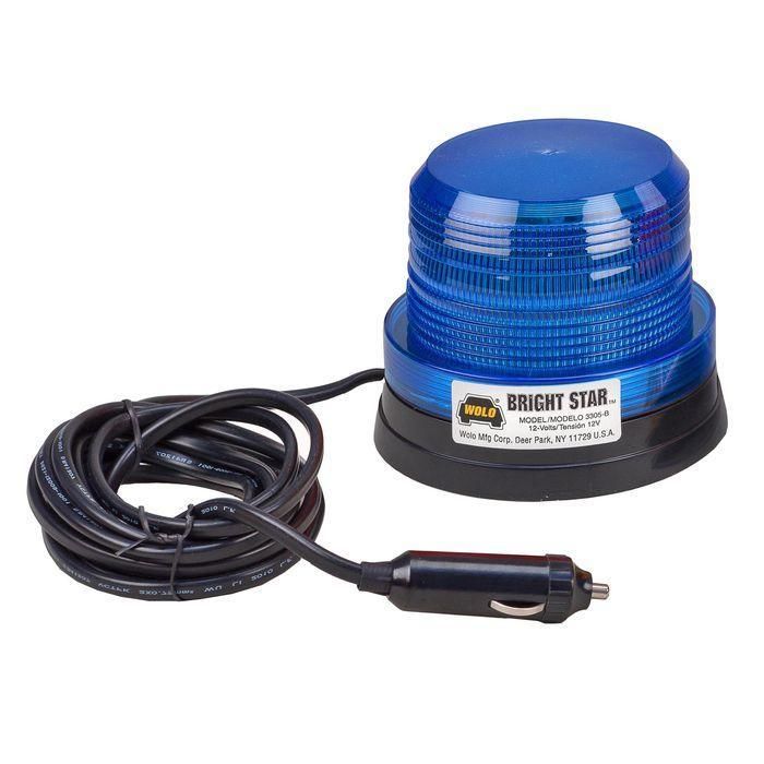 Wolo Blue Bright Star Magnetic Mount Beacon Light