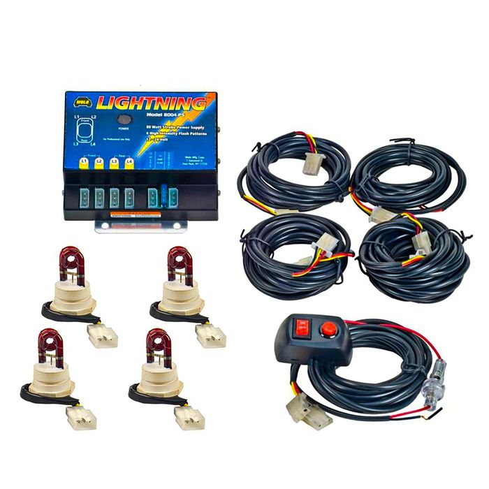 Wolo Red Lightning Strobe Light Kit