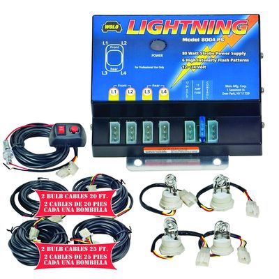 Wolo Clear, Red Lightning X-Large Strobe Light Kit