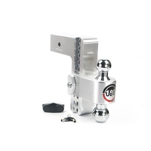 Weigh Safe 3in Shank 8in Drop Hitch 180 Degree with Chrome Combo Ball