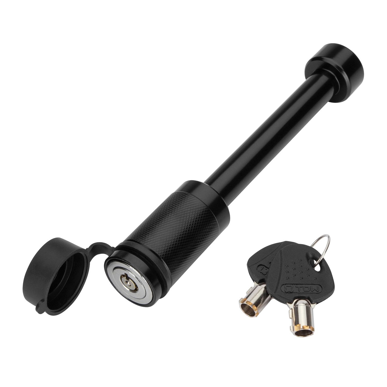 TowSmart 5 8in 4in Span Black BAJA Collection Barrel Style Receiver Lock