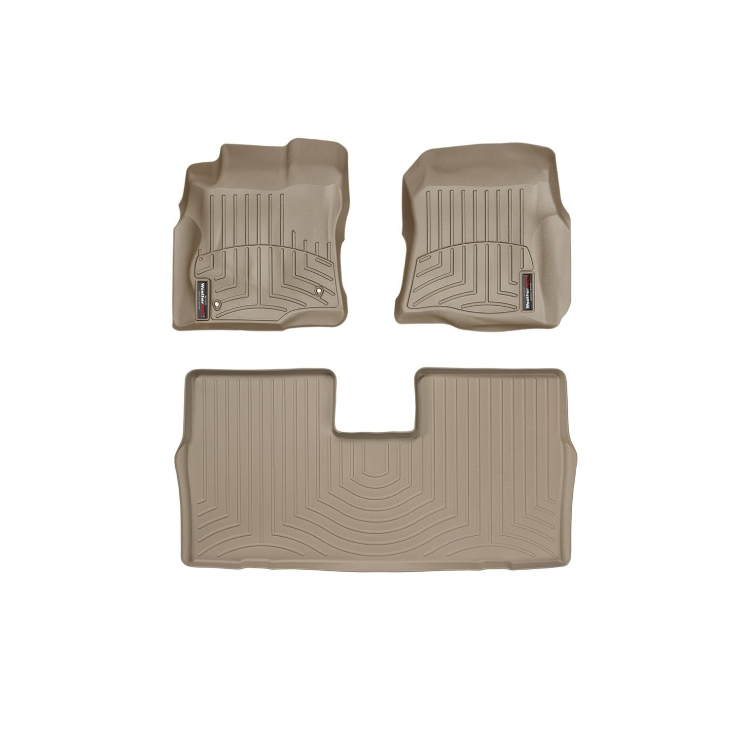 Weathertech Tan Plain Direct-Fit Floor Mat Set