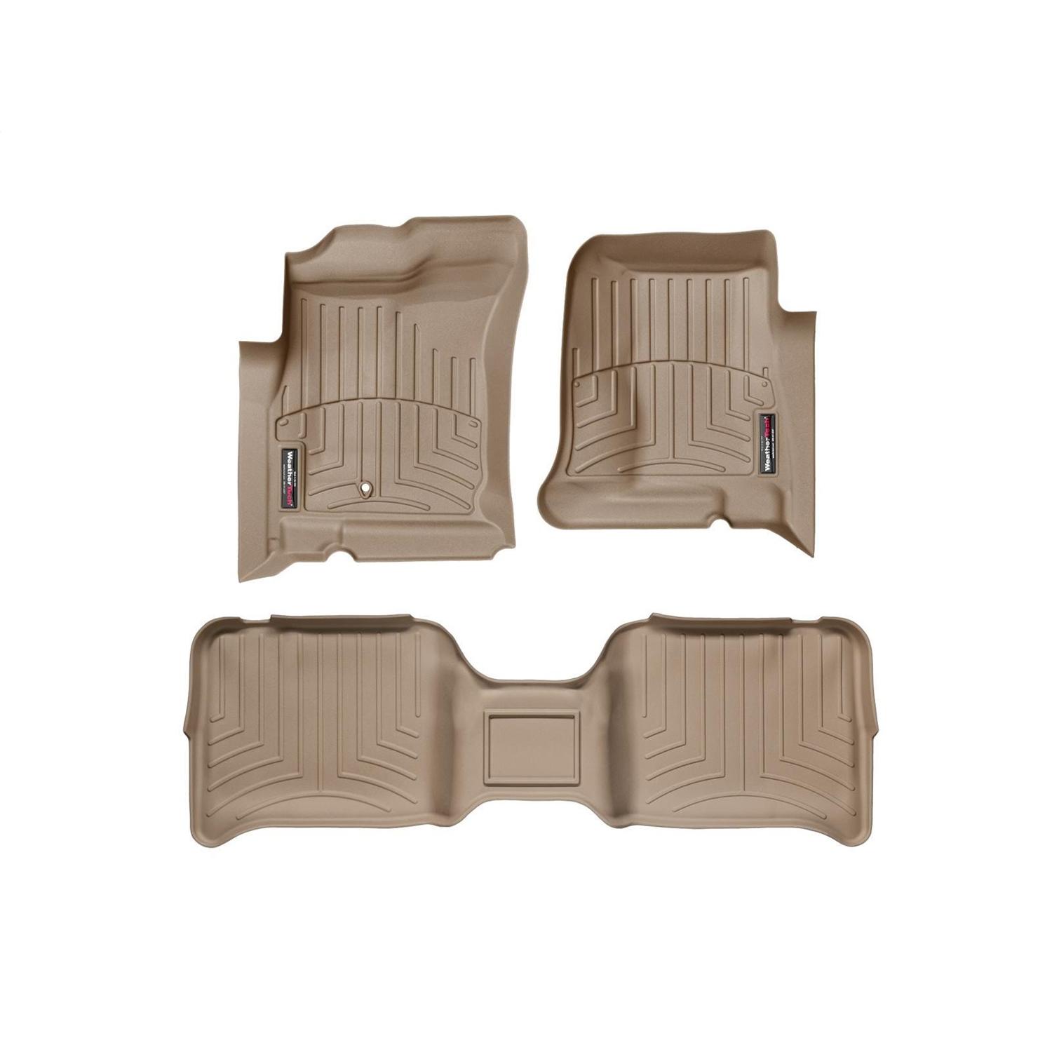 Weathertech Tan Plain Direct-Fit Floor Mat Set
