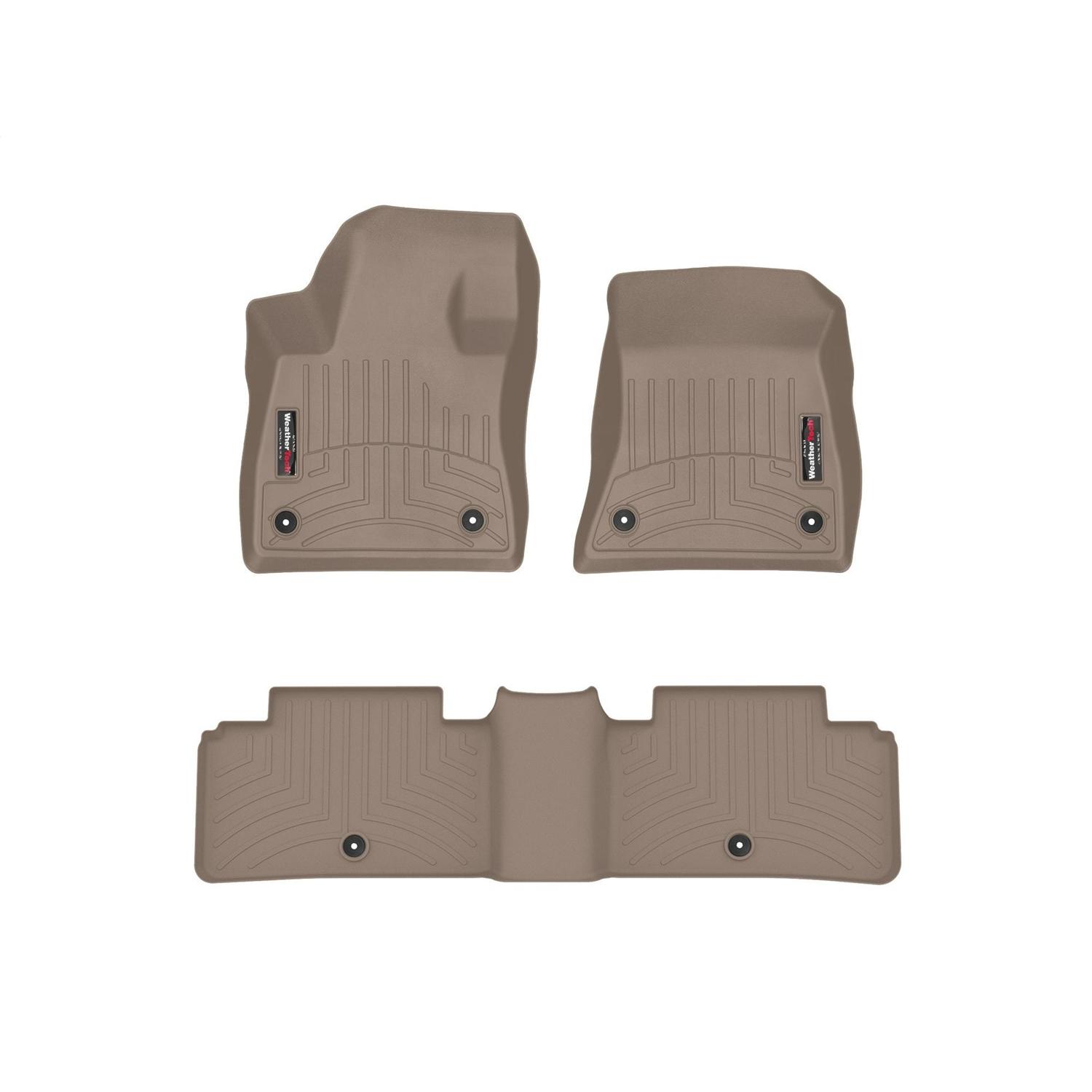 Weathertech Tan Plain Direct-Fit Floor Mat Set