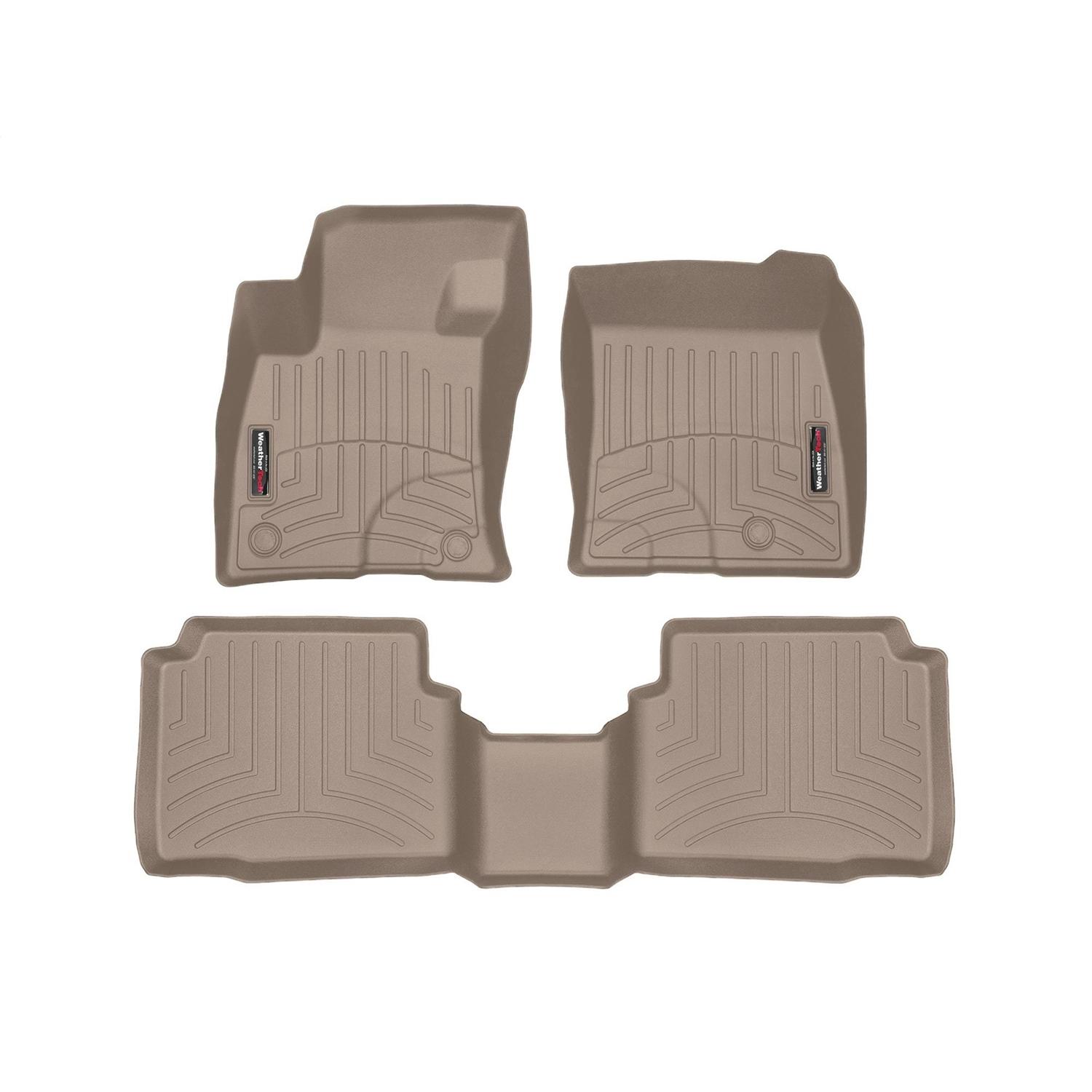 Weathertech Tan Plain Direct-Fit Floor Mat Set
