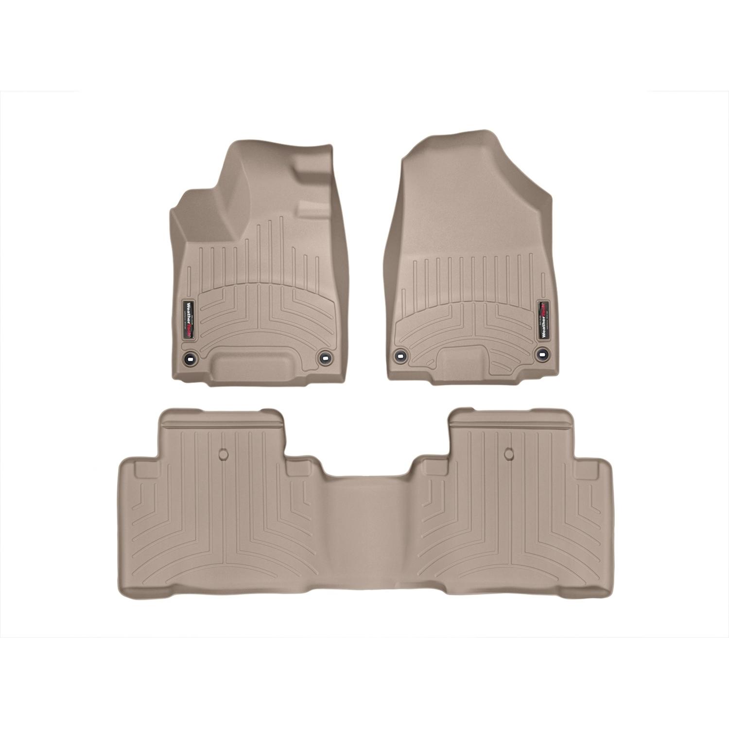 Weathertech Tan Plain Direct-Fit Floor Mat Set