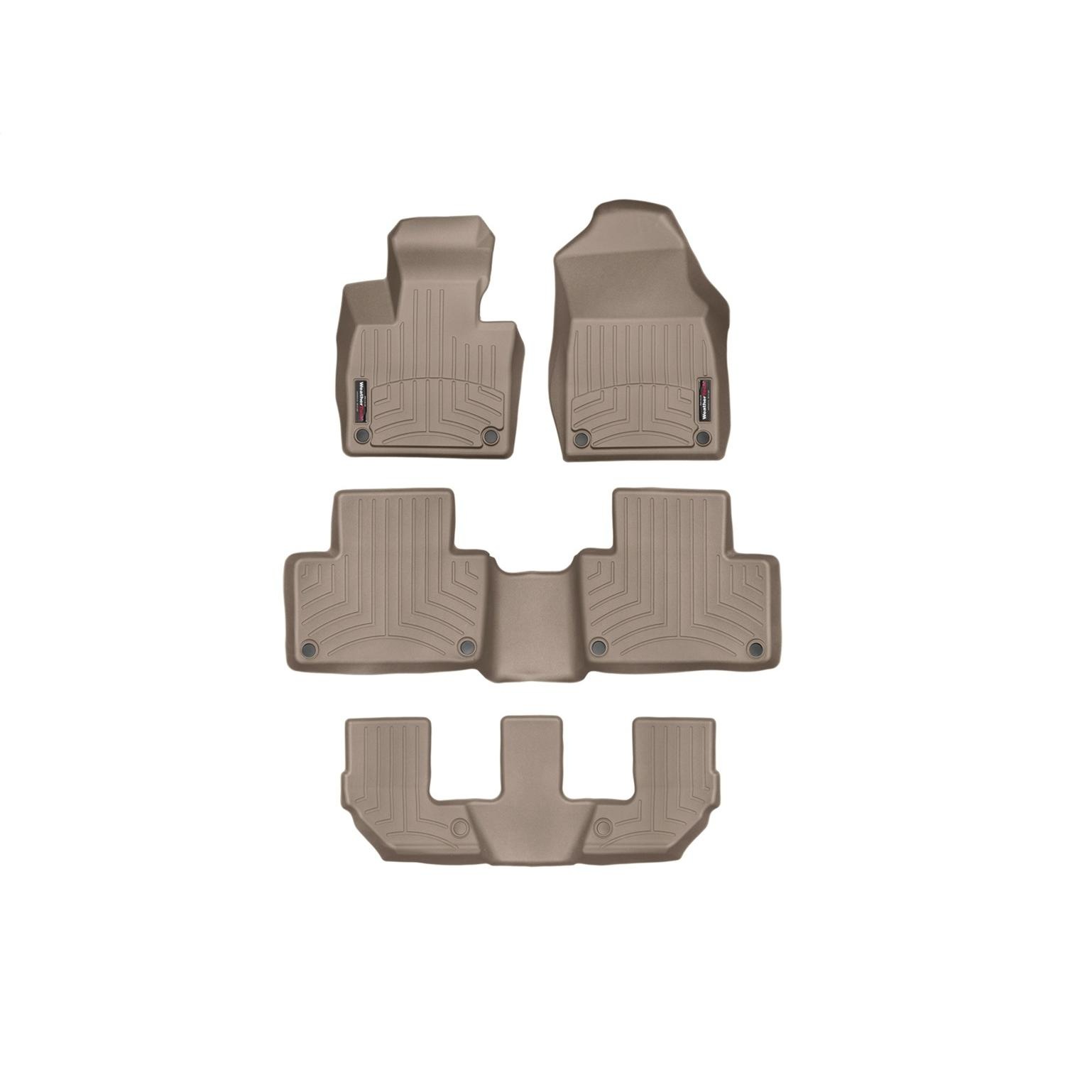 Weathertech FloorLiner DigitalFit Tan Front, Rear and Third Row Floor ...