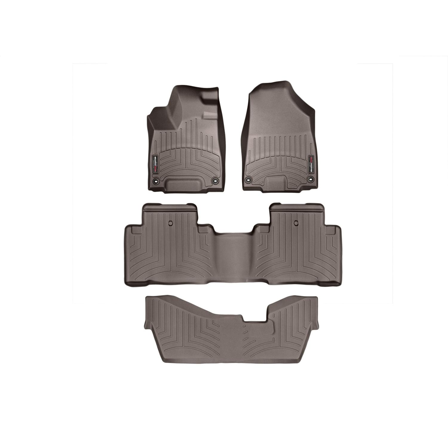 Weathertech FloorLiner DigitalFit Cocoa Front, Rear and Third Row Floor ...