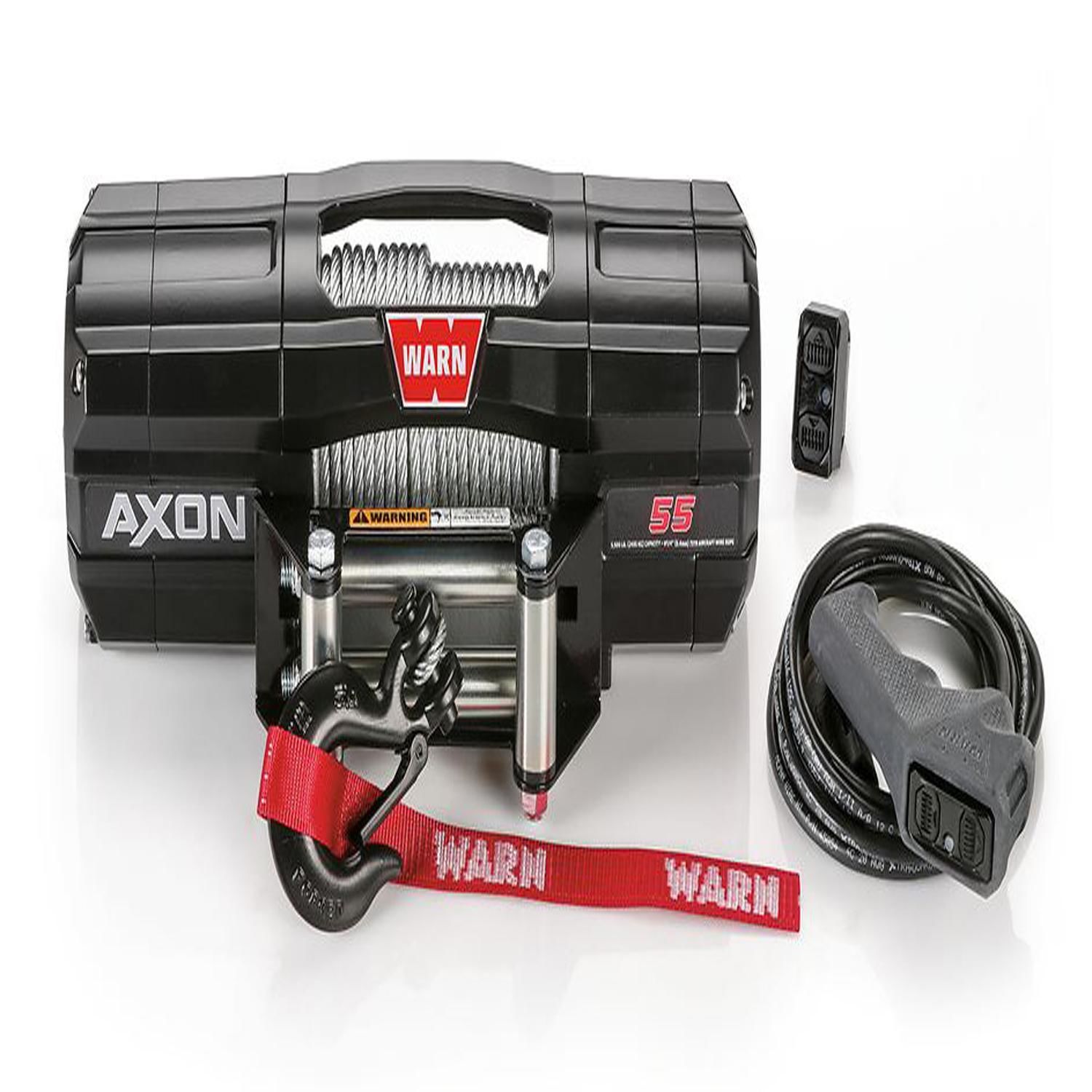Warn 5,500lbs 50ft x 1/4ft Steel Rope 12 Volt Vehicle Mount Line Large ...