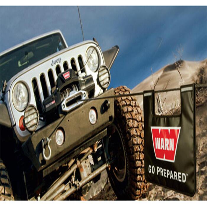 Warn Black Drape Over Winch Cable to Absorb Cable Whip Recovery Bag