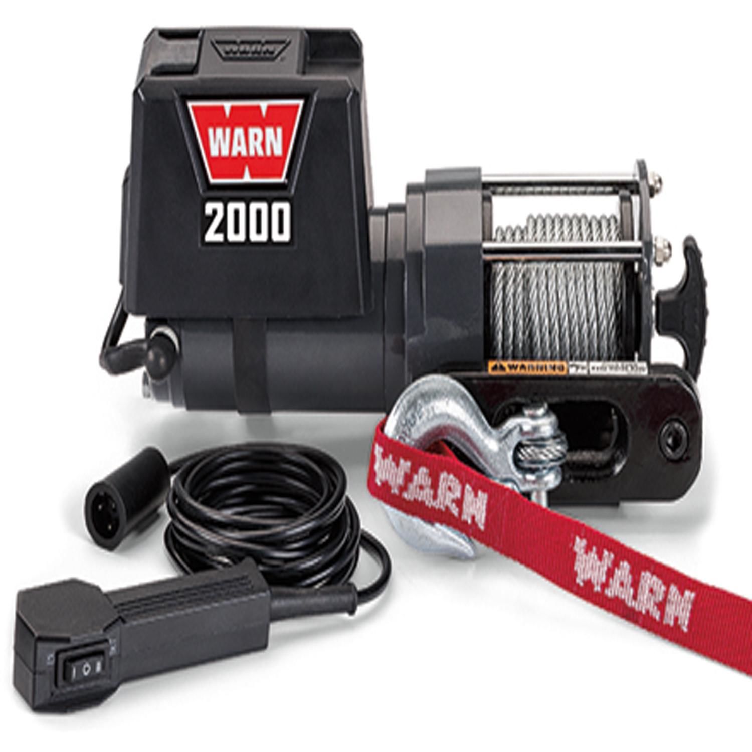 Warn 2,000lbs 35ft Wire Rope 12 Volt Vehicle Mount Hawse Fairlead ...