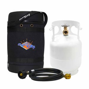 FLAME KING 5lbs Propane Gas Tank Hauler Kit with Adapter Hose and ...
