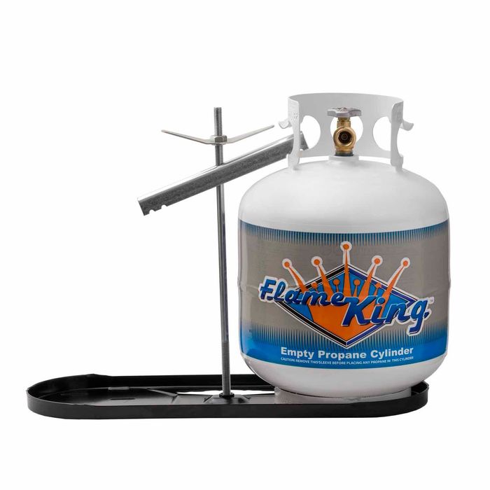 FLAME KING 20lbs RV Dual Propane Tank Hold Down Rack