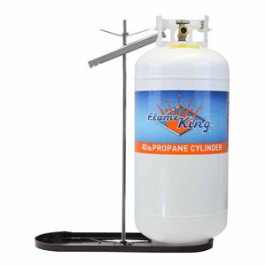 FLAME KING 40lbs RV Dual Propane Tank Hold Down Rack