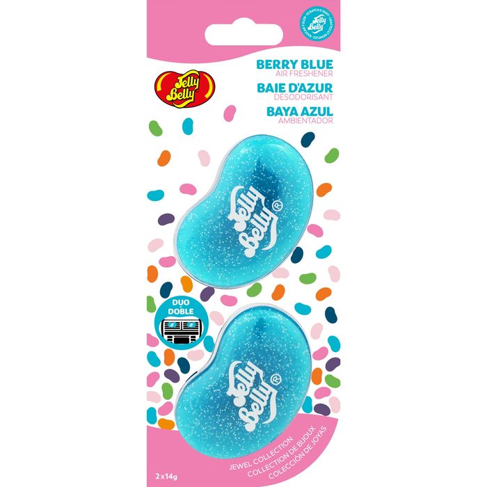 Aromatizante Jelly Belly de Ventilacion con Aroma de Mora Azul, 2 Piezas
