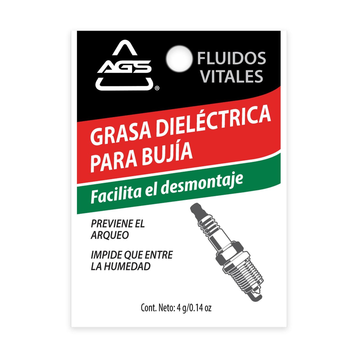 AGS Grasa dieléctrica para bujía de 14 oz (4 g), 1 pieza