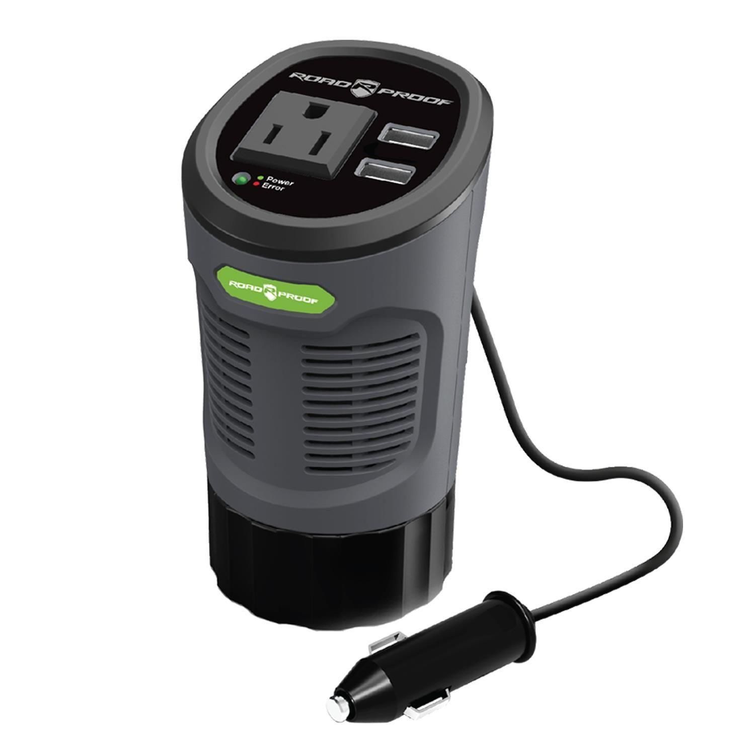 Road Proof 120 Vatios Inversion de Taza con 2 Puertos USB de Carga