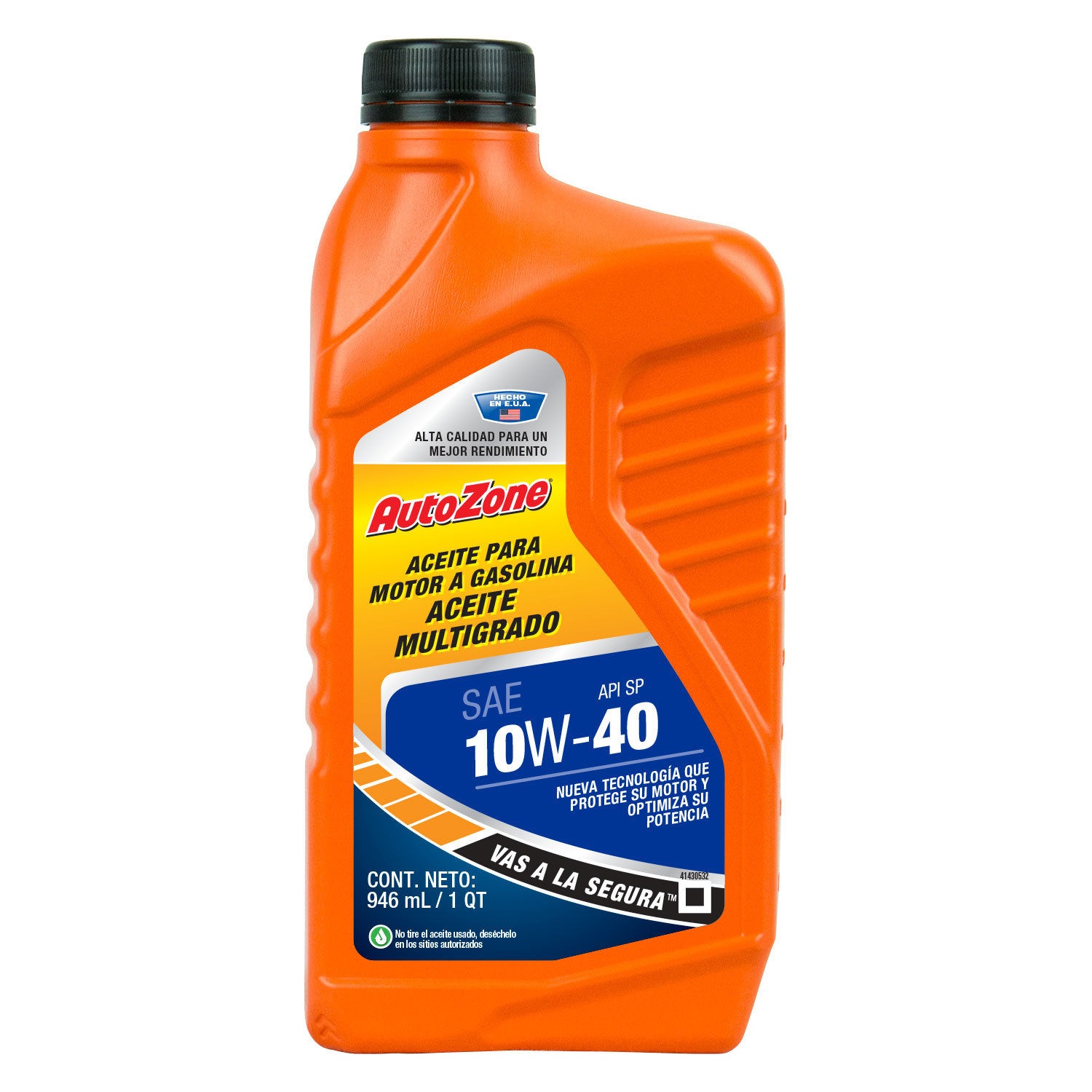 AutoZone Convencional Multigrado 10W-40 Aceite de Motor 1 Cuarto