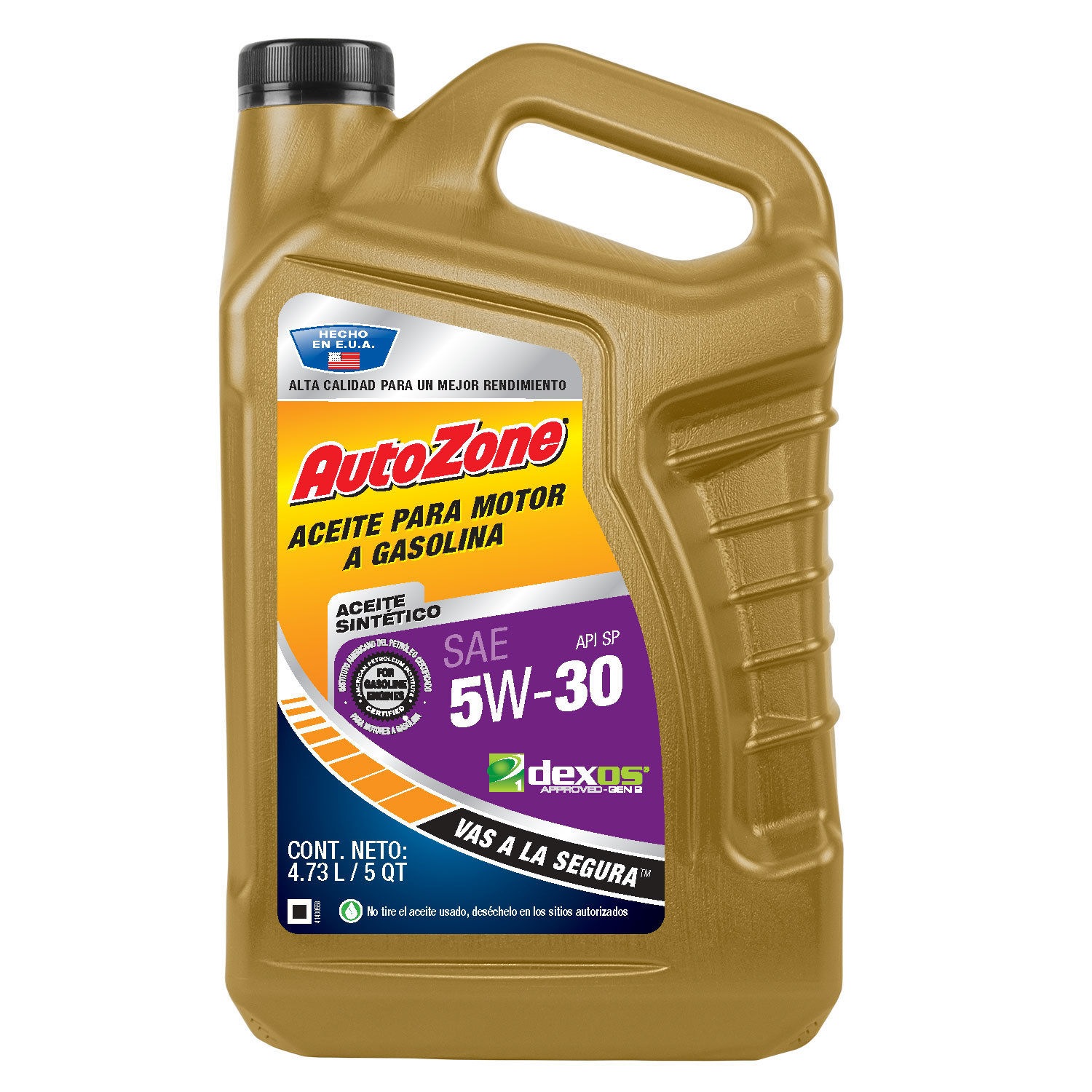 AutoZone Sintetico 5W 30 Aceite De Motor 5 Cuartos