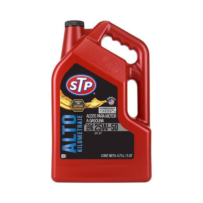 Aceite de Motor de Alto Kilometraje STP 25W-50 de 5 Cuartos